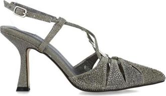 Menbur Femme, Chaussures, Gris, Taille: 35 EU Slingback de c&eacute;r&eacute;monie lamin&eacute;
