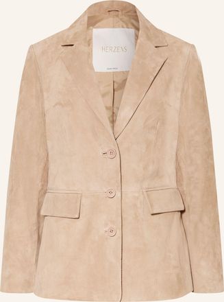 Herzen&rsquo;s Angelegenheit Herzens Lederblazer beige