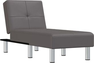 vidaXL Vidaxl - Chaiselongue Grau Kunstleder