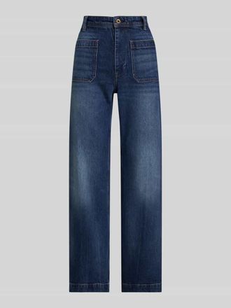 Polo Ralph Lauren Wide Leg Jeans aus Baumwoll-Mix mit aufgesetzten Taschen