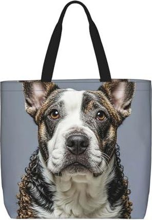 Generic Caniche Fran&ccedil;ais Sac Fourre Tout D&eacute;contract&eacute; Tote Bag Pliable Sac Fourre-Tout Pour Gym Travail Shopping