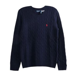 Polo Ralph Lauren Femme, Pulls, Bleu, Taille: 44 FR Pull ras du cou en maille torsad&eacute;e