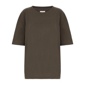 Maison Margiela Cotton Jersey T-shirt - - Tops - Damen - Braun - M