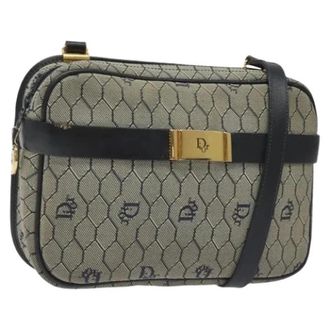 Dior Pre-owned Vintage Canvas Schultertasche - - Pre-owned - Damen - Blau - ONE SIZE