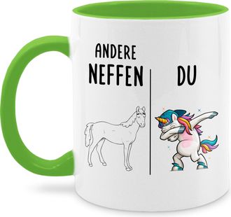Shirtracer Tasse Tassen 325ml - Andere Neffen Du Dabbing Einhorn | Geburtstag Geschenk für Neffen Geburtstagsgeschenk Neffe Geschenk von Tante - 325 ml - Hellgrü