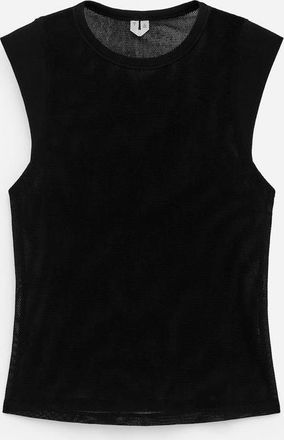Arket Tanktop Aus Mesh -Schwarz