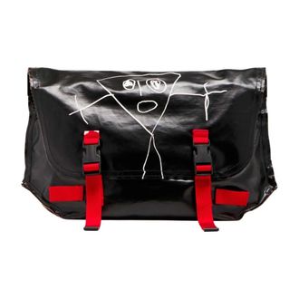 Plan C Pili and Bianca Messenger Schultertasche - - Bags - Damen - Schwarzk - ONE SIZE