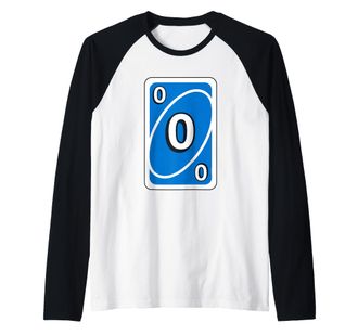 Uno Halloween Blue 0 Karte Raglan