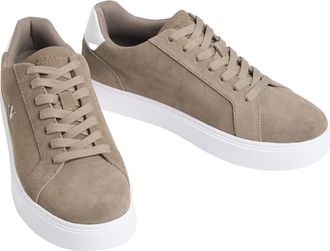Calvin Klein Herren Classic Cupsole Laceup Su Ym0ym01434 Low Top, Khaki (Desert Taupe/Bright White), 44.5 EU