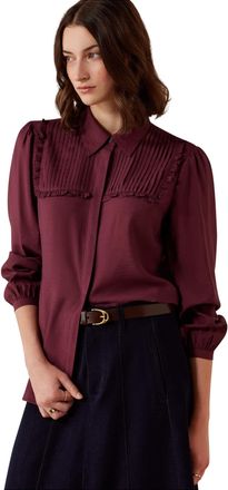 Ariat Womens Hannington Blouse Long Sleeve in Windsor Wine, Size X-Small, by Ariat