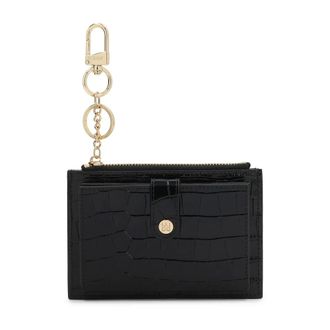 Kazar Femme, Accessoires, Noir, Taille: ONE Size Portefeuille compact en cuir &agrave; motif croco