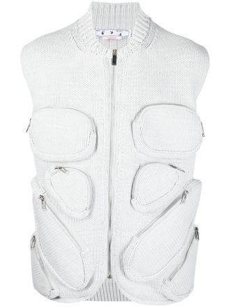 Off-white Gestrickte Weste - Grau