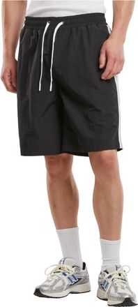 Urban Classics Herren Shorts Board Shorts with Patched Stripe, Boardshorts mit aufgesetzten Streifen und Kordelzug für Herren, Größen S - 5XL