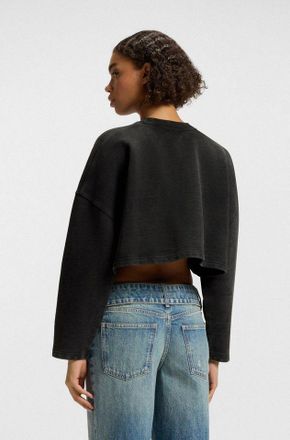 HUGO BOSS Sweatshirt Derissa in Cropped-L&auml;nge