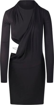 Amazuìn robe drapée à détails de découpes - Marron