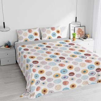 Italian Bed Linen Watercolor Bettwäsche-Satz, Baumwolle, 08, Doppelbett