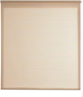 Estoralis Robert | Rollo mit modernem Design | lichtdurchl&auml;ssige Streifen | Beige | 160 x 195 cm (B x H), Stoffgr&ouml;&szlig;e 157 x 190 cm | Rollos f&uuml;r Fenster und T&uuml;ren