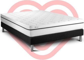 VITALIT Vitalit - Ensemble matelas sommier vital spa 140 x 190 - Couleur: Noir
