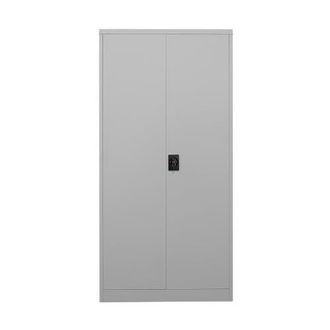 Bisley Fl&uuml;gelt&uuml;renschrank Toolless, 4 lackierte Fachb&ouml;den, H 1850 x B 900 x T 400, zur werkzeuglosen Selbstmontage, 5 OH, Farbe lichtgrau