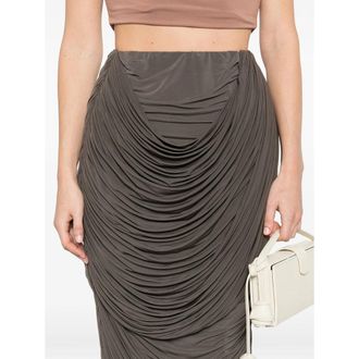 Magda Butrym Ruched Draped Skirt - Brown