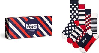 Happy Socks Classic Navys Gift Set Half Socks 4 Pairs EU 36-40