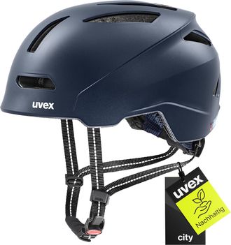 Uvex urban Planet - robuster City-Helm für Damen und Herren - aus Recyclingmaterial - optimierte Belüftung - deep Space matt - 54-58 cm