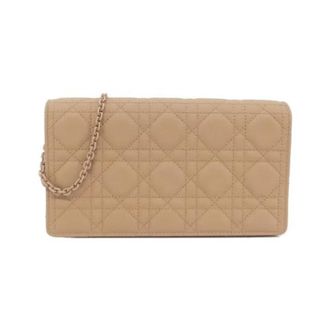 Dior Pre-owned Lady Dior Kalbsleder Geldb&ouml;rse - - Pre-owned - Damen - Beige - ONE SIZE