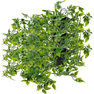 FOMIYES K&uuml;nstliche H&auml;ngepflanzen mit T&ouml;pfen 3 St&uuml;ck Realistische Gr&uuml;ne Kunststoff Dekoration f&uuml;r Zuhause Hochzeit und Outdoor