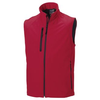 Russell Athletic Russell Herren Soft-Shell-Weste, 3-lagig (Rot)