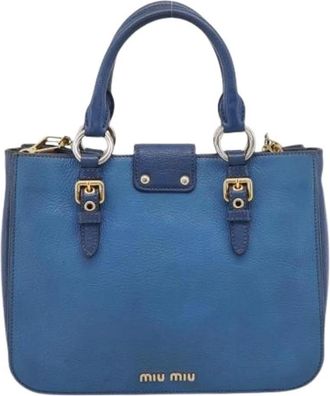 Miu Miu Sac &agrave; main Pre-owned - Femme - Pre-owned - Bleu - Taille: ONE Size