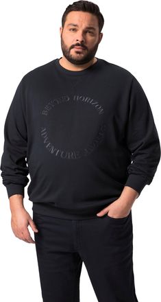 Men Plus Herren gro&szlig;e Gr&ouml;&szlig;en &Uuml;bergr&ouml;&szlig;en Menswear L-8XL Men+ Sweatshirt, Bruststick, bis 84/86 Navy blau 60+ 829740130-60+
