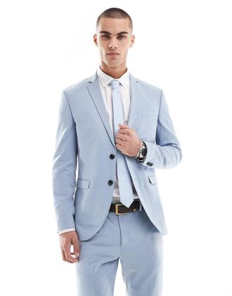 Jack & Jones Veste de costume ajustée - Bleu clair