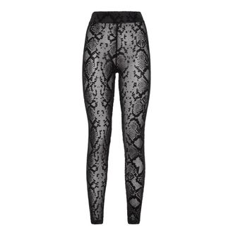 Philipp Plein Stretch T&uuml;ll Leggings - - Trousers - Damen - Schwarzk - XS
