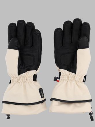 Moncler Padded Leather Gloves - White