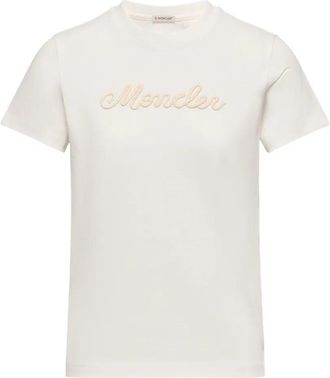 Moncler Short Sleeves Heavy Combed Cotton Jersey T-Shirt