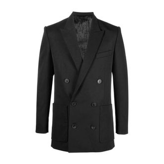 Balmain Wollblazer mit steigendem Revers - - Jackets - Herren - Schwarzk - M