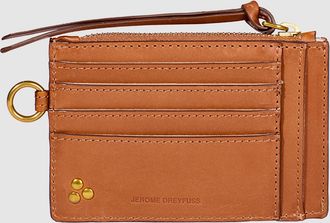 Jerome Dreyfuss Porte-cartes Lucky Cuir Ch&ecirc;ne