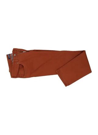 Gardeur Herren Hose orange Baumwoll-Stretch