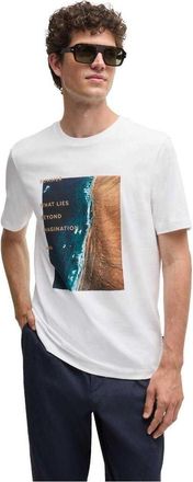 HUGO BOSS What Lies Beyond Imagination T-Shirt f&uuml;r Herren (Wei&szlig;)