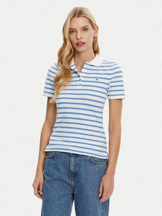 Tommy Hilfiger Poloshirt 1985 WW0WW43225 Himmelblau Slim Fit