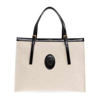 Versace Gro&szlig;e Shopper-Tasche mit Medusa-Kopf - - Bags - Damen - Grau - ONE SIZE