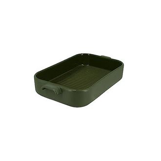 Menastyl Cuisson Plat &agrave; four grille octave rectangle 840ml 26.5x15cm en gr&egrave;s vert - 3356157
