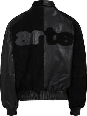 Arte Blouson &agrave; logo en cuir