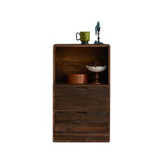 Generic Aufbewahrungsschrank aus Massivholz, kleines modulares dekoratives Sideboard mit offenen Regalb&ouml;den, geeignet for K&uuml;chen, Kaffeebars und Speisekammern