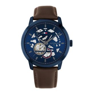 Tommy Hilfiger Homme, Accessoires, Brun, Taille: ONE Size Montre squelette automatique Henry