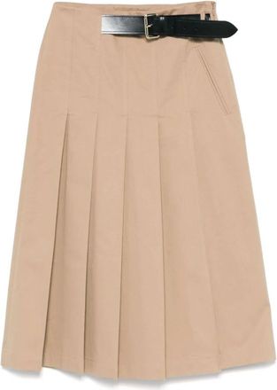 Semicouture Femme, Jupes, Beige, Taille: 42 FR Jupe Kaki