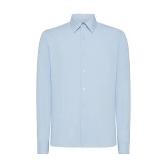 Roberto Ricci Design Geometrisches Jacquard Oxford-Hemd - - Shirts - Herren - Blau - S