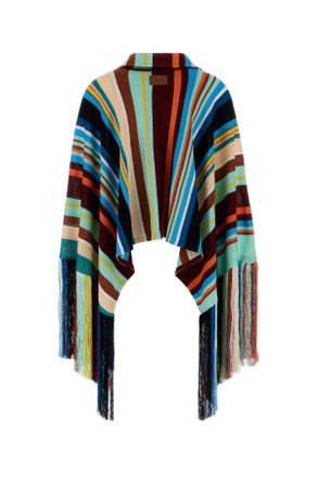 Fendi Striped Knit Poncho Jacket - Multicolor