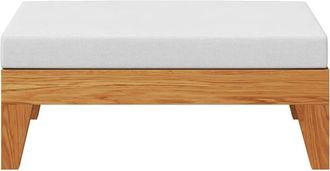 vidaXL Vidaxl - Modular-Fu&szlig;hocker mit Cremewei&szlig;en Kissen Akazie Massivholz