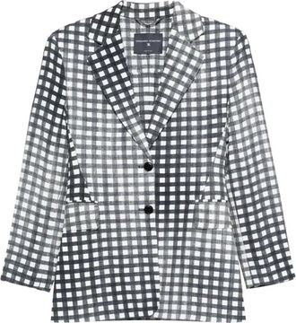 Ermanno Scervino Femme, Vestes, Noir, Taille: 38 FR Blazer &agrave; carreaux